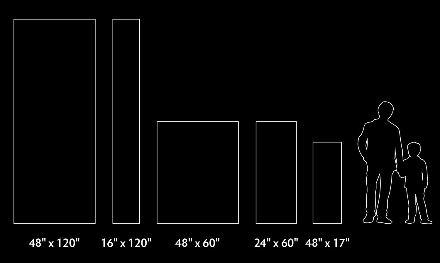 Panel Sizes - Monument Wall Panels